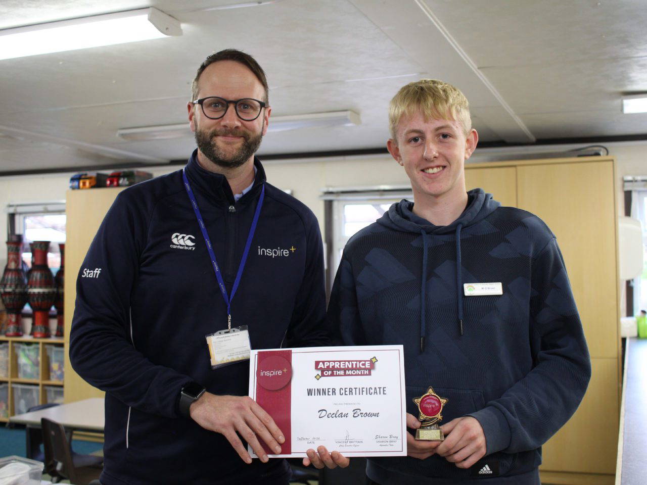 Scampton Primary School’s apprentice shines by receiving awards - Inspire+